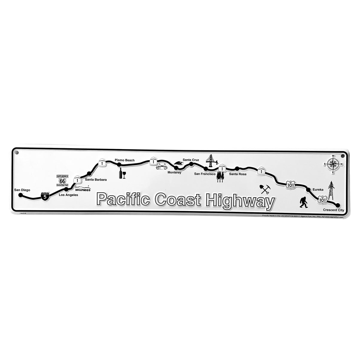 PCH Map Street Sign – 66tocali